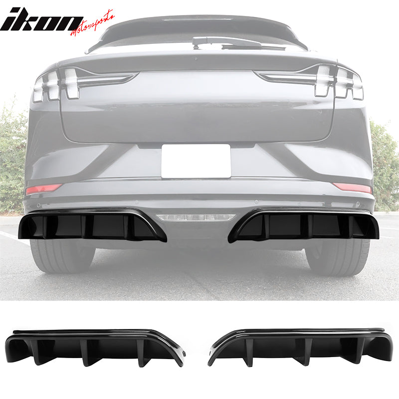 IKON MOTORSPORTS, Rear Diffuser Compatible With 2021-2024 Ford Mustang ...