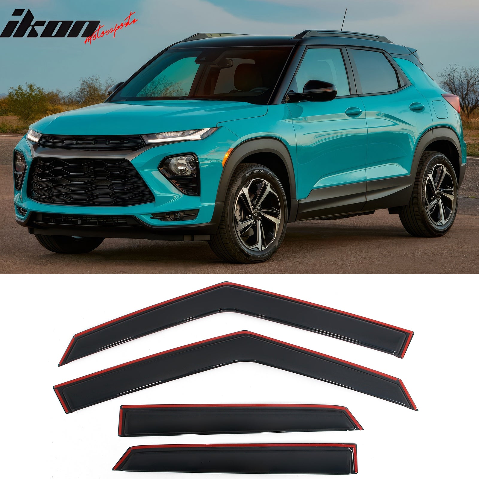 IKON MOTORSPORTS In Channel Window Visors Compatible with 2021-2025 ...