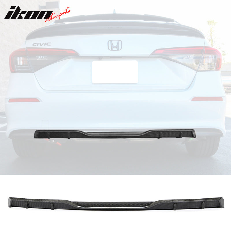 IKON MOTORSPORTS, Rear Diffuser Compatible With 2022-2026 Honda Civic ...
