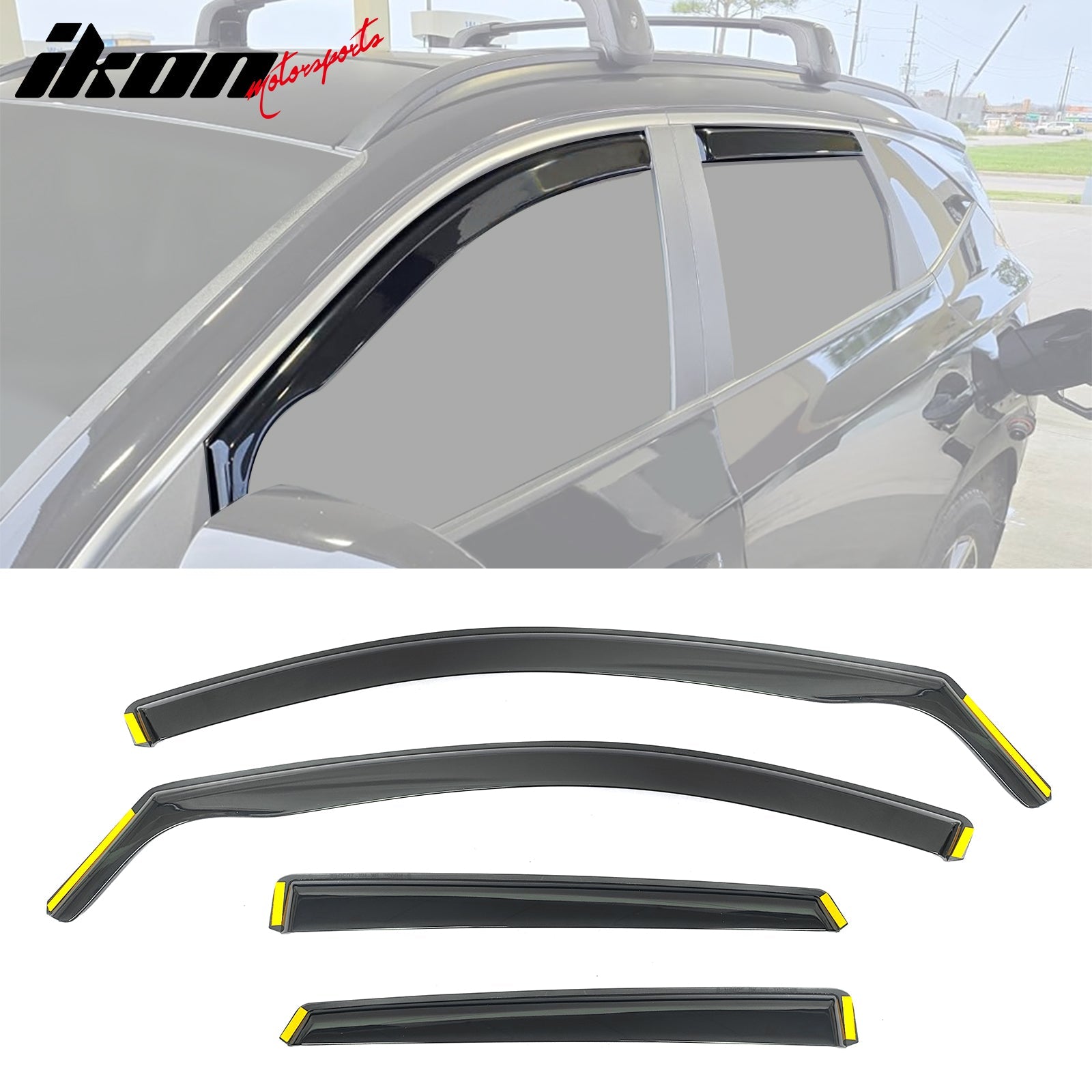 IKON MOTORSPORTS In Channel Window Visors Compatible with 2022-2025 ...
