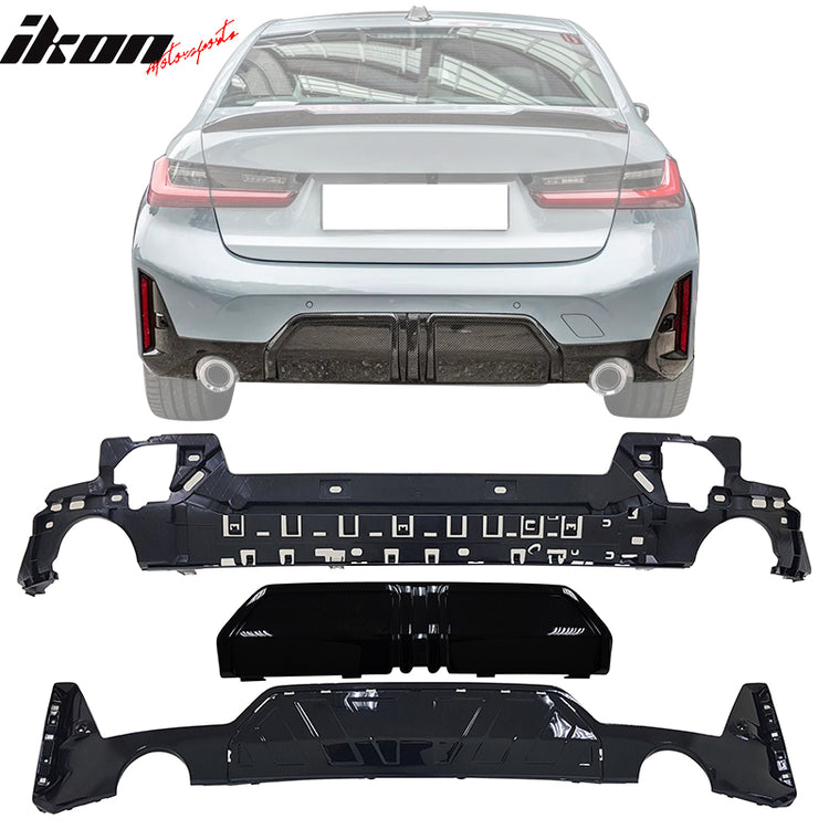 Fits 23-26 BMW G20 3-Series LCI 330i M-P Style Rear Bumper Diffuser ...