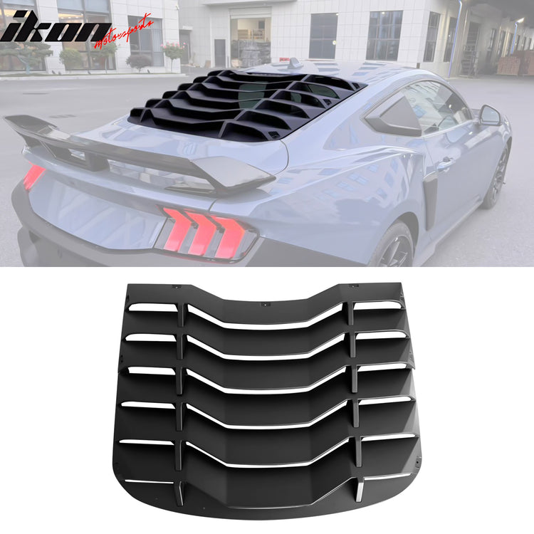 IKON MOTORSPORTS Rear Window Louver Compatible with 2024-2025 Ford Mustang 7th Gen S650 Coupe 2 ...