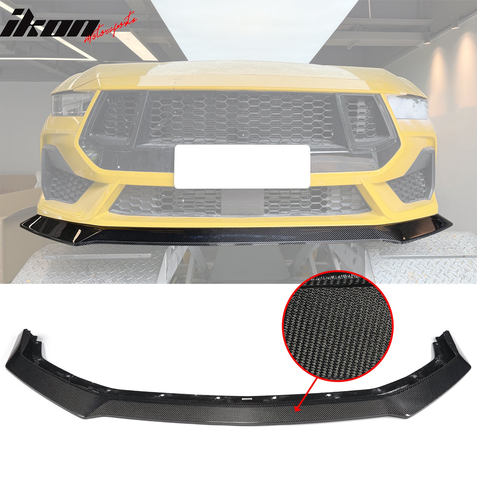 For 24-26 Ford Mustang Ecoboost & GT Ikon Style Carbon Fiber Front ...