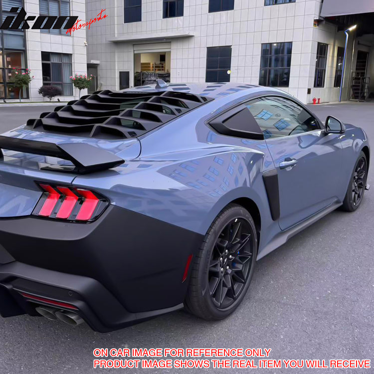 Fits 24-26 Ford Mustang Coupe V Style Side Window Louvers ABS 2PCS ...