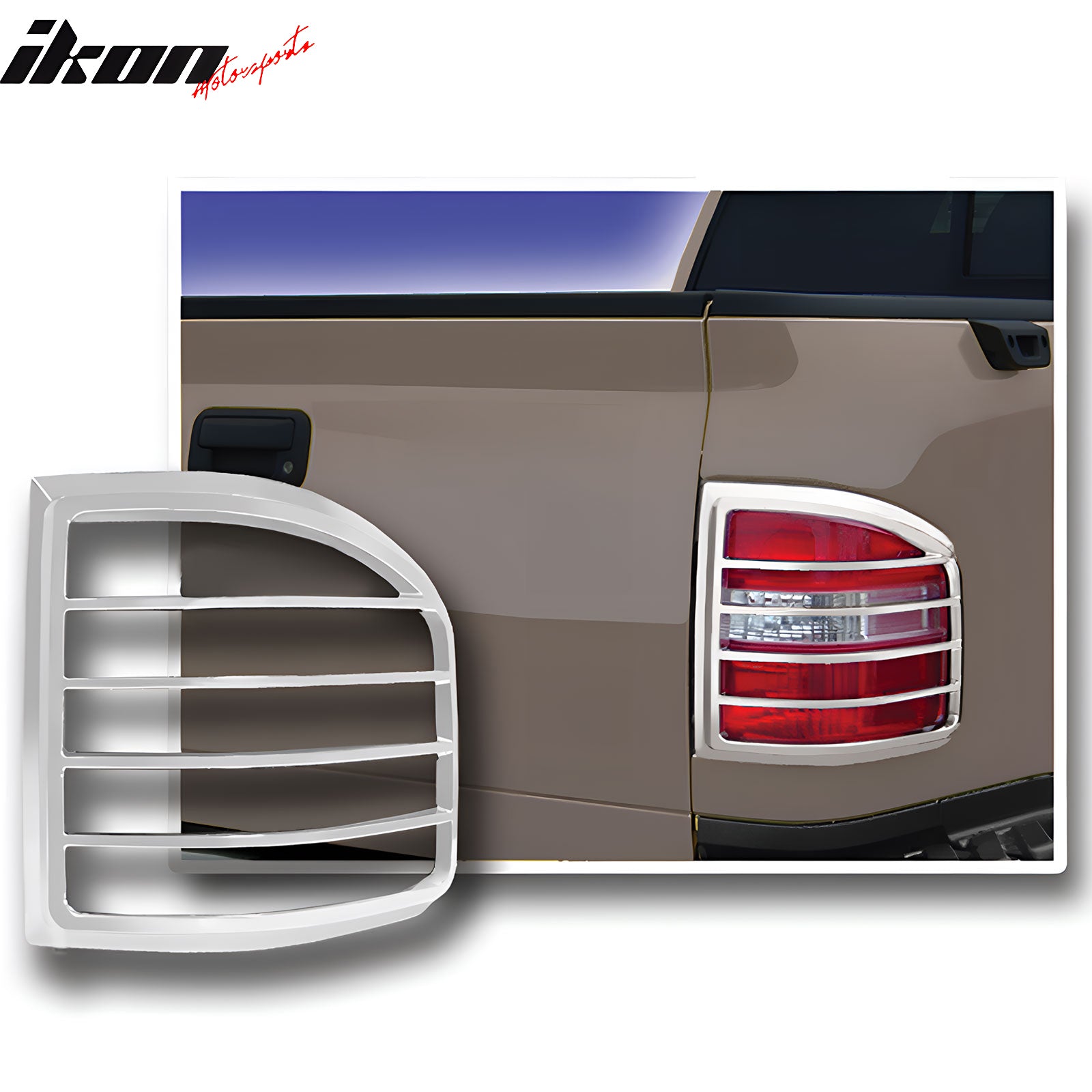 IKON MOTORSPORTS, Tail Light Bezel Compatible with 2004-2008 Ford F-150 ...