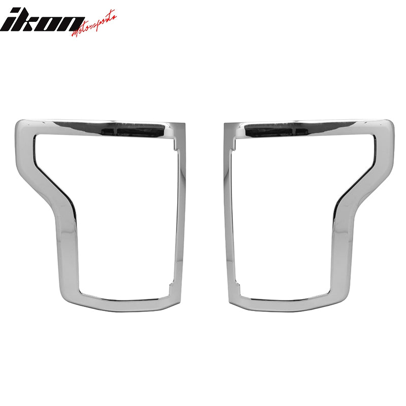 IKON MOTORSPORTS, Tail Light Bezel Compatible With 2015-2016 Ford F-150 ...