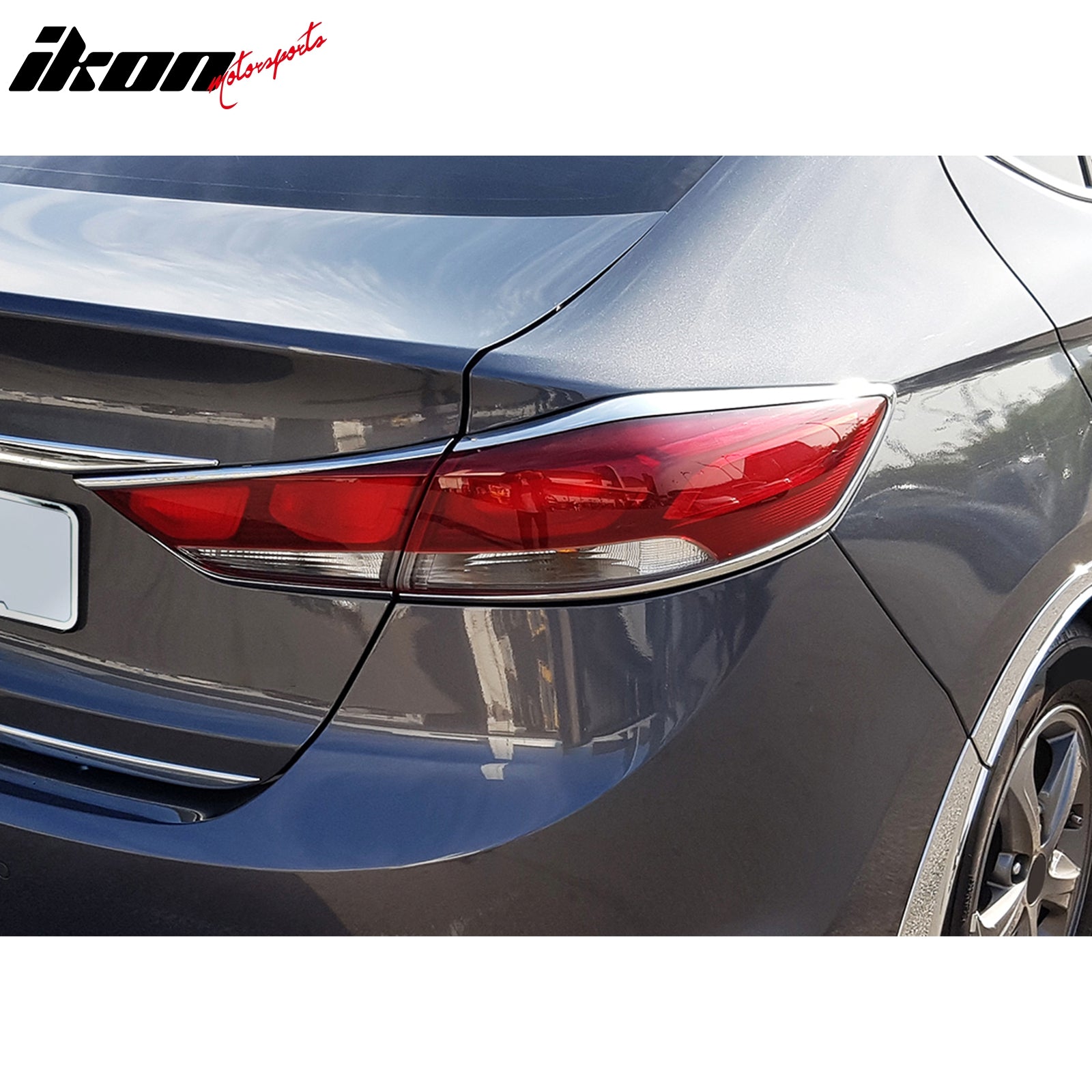IKON MOTORSPORTS, Tail Light Bezel Compatible With 2017-2018 Hyundai ...
