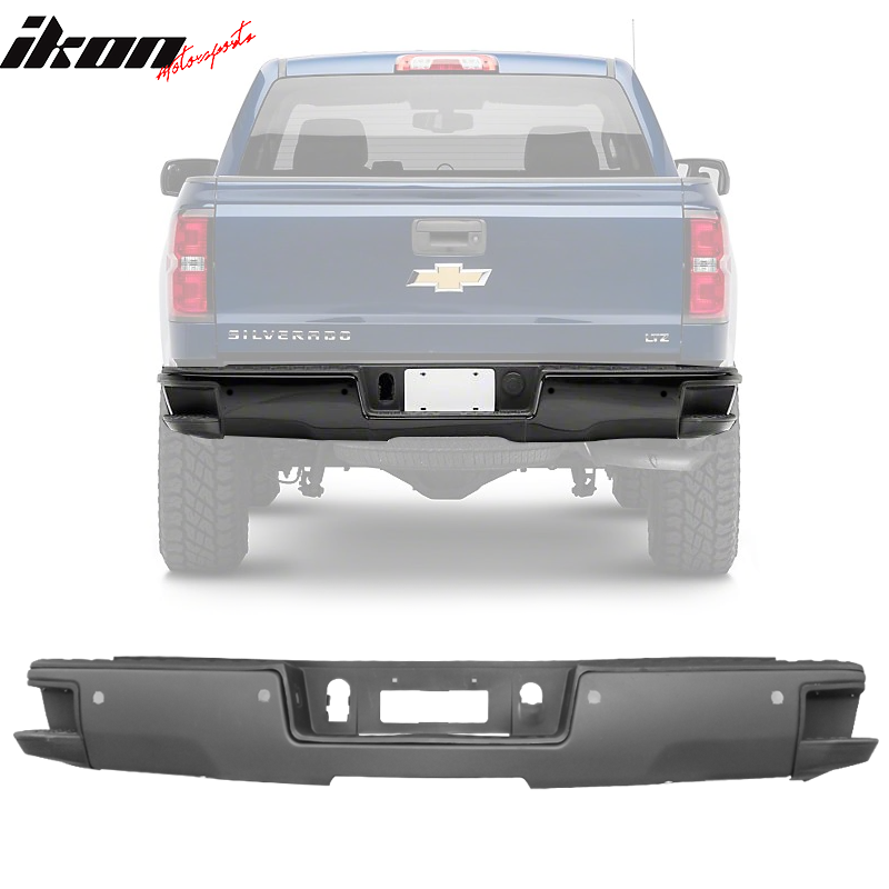 IKON MOTORSPORTS Rear Step Bumper, Compatible With 2014-2018 Chevy ...