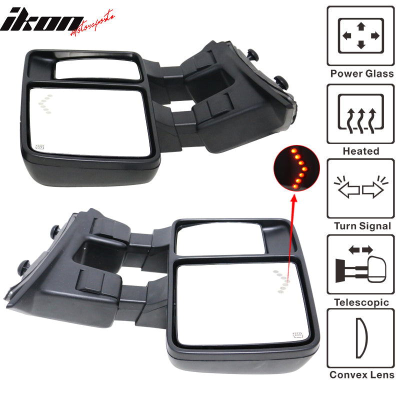 Towing Mirror Compatible With 2008-2015 F250, Super Duty Towing Tow ...