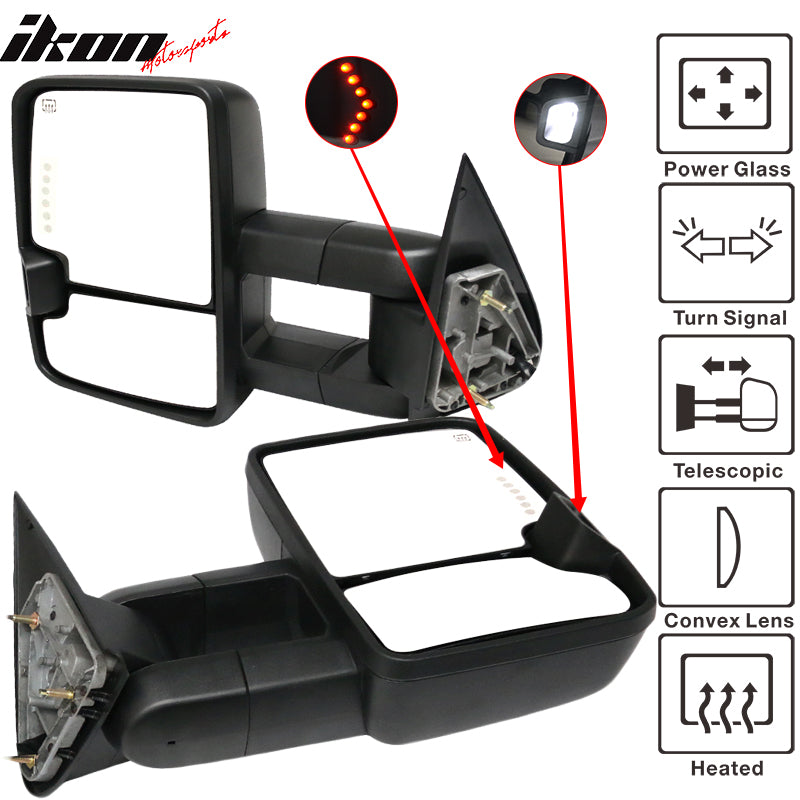 Towing Mirror Compatible With 2002-2007 Silverado, Tow Mirrors Power ...