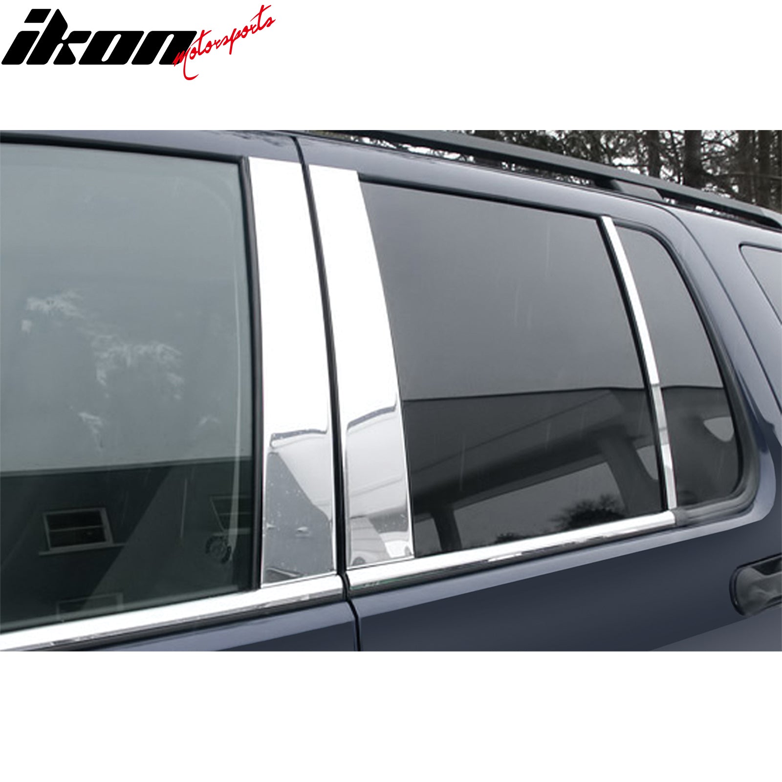 For 03-09 Lincoln Aviator Mirror Finish Stainless Steel Door Window ...