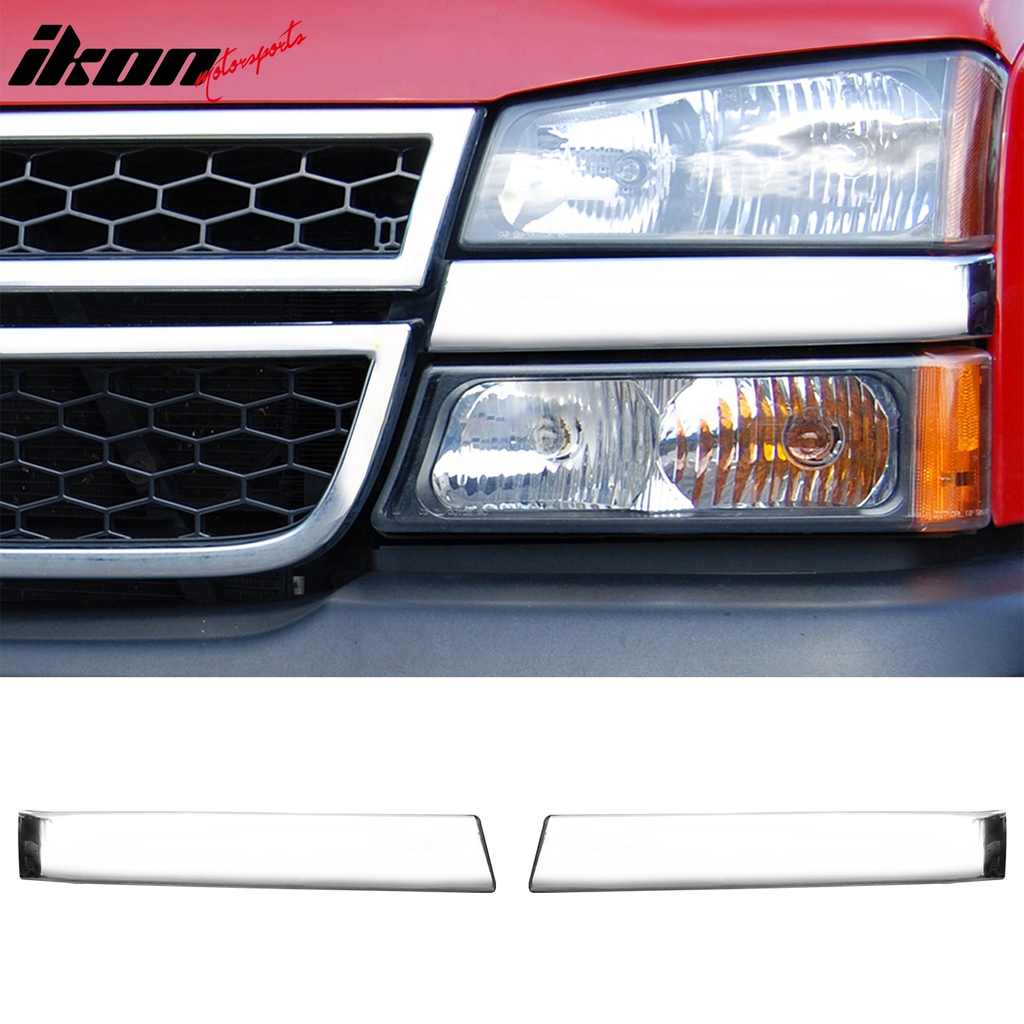 IKON MOTORSPORTS, Headlight Bezel Compatible with 2007 Chevrolet ...