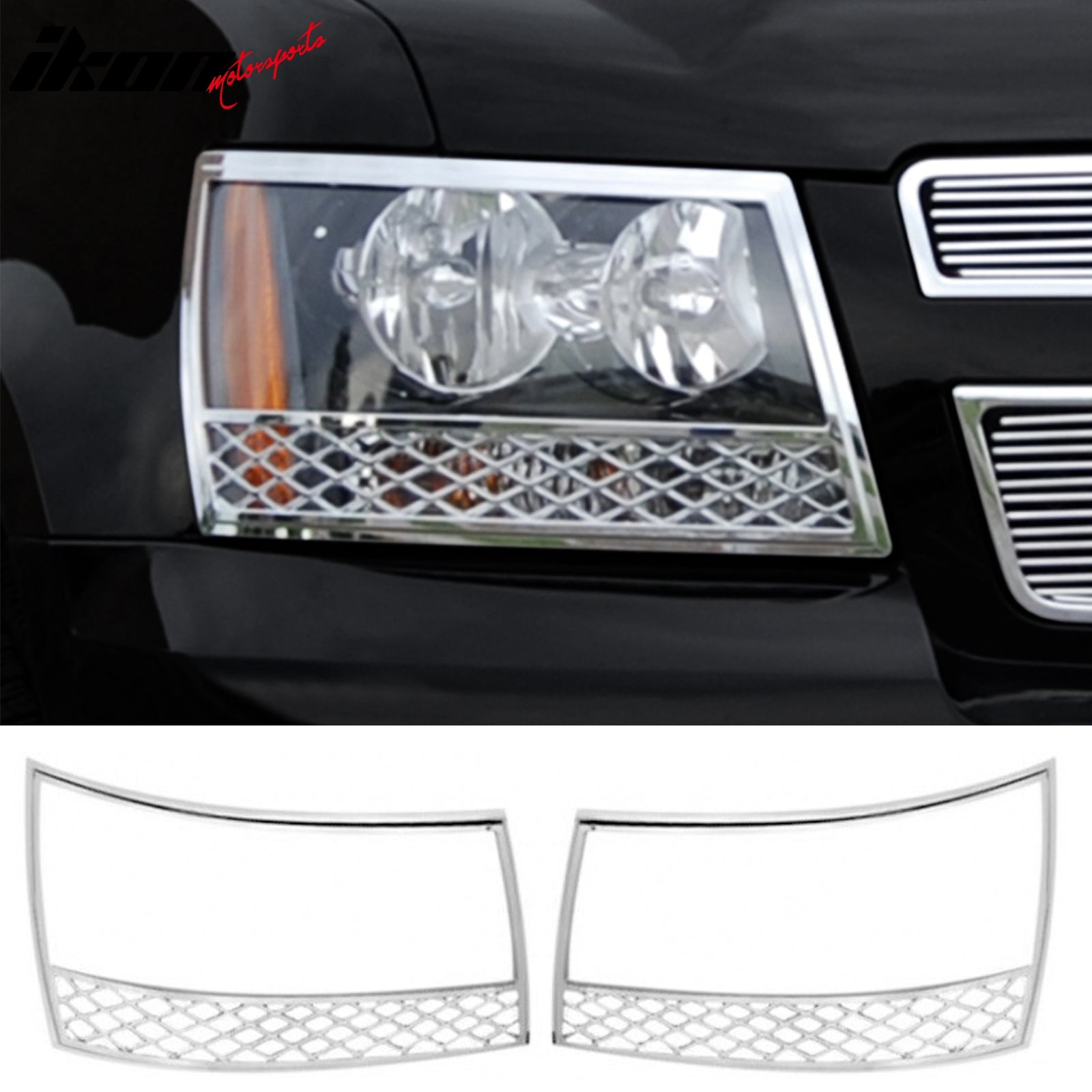 IKON MOTORSPORTS, Headlight Bezel Compatible with 2007-2014 Chevrolet ...