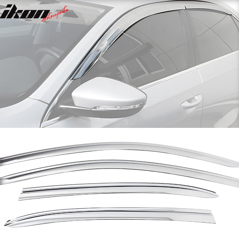 IKON MOTORSPORTS Tape on Window Visors Compatible with 2012-2019 ...