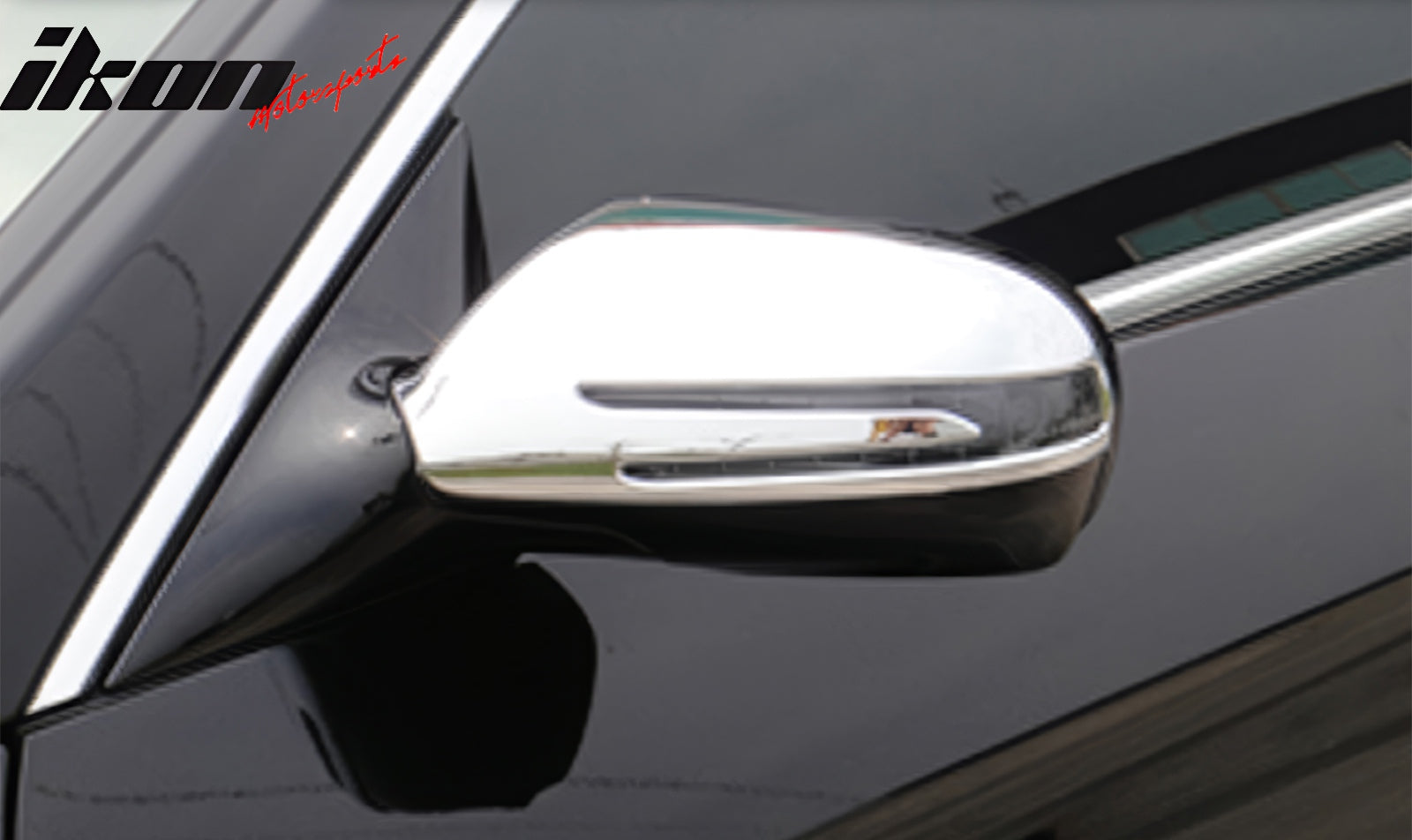 IKON MOTORSPORTS, 2PCS Mirror Covers Compatible With 2009-2012 Mercedes ...