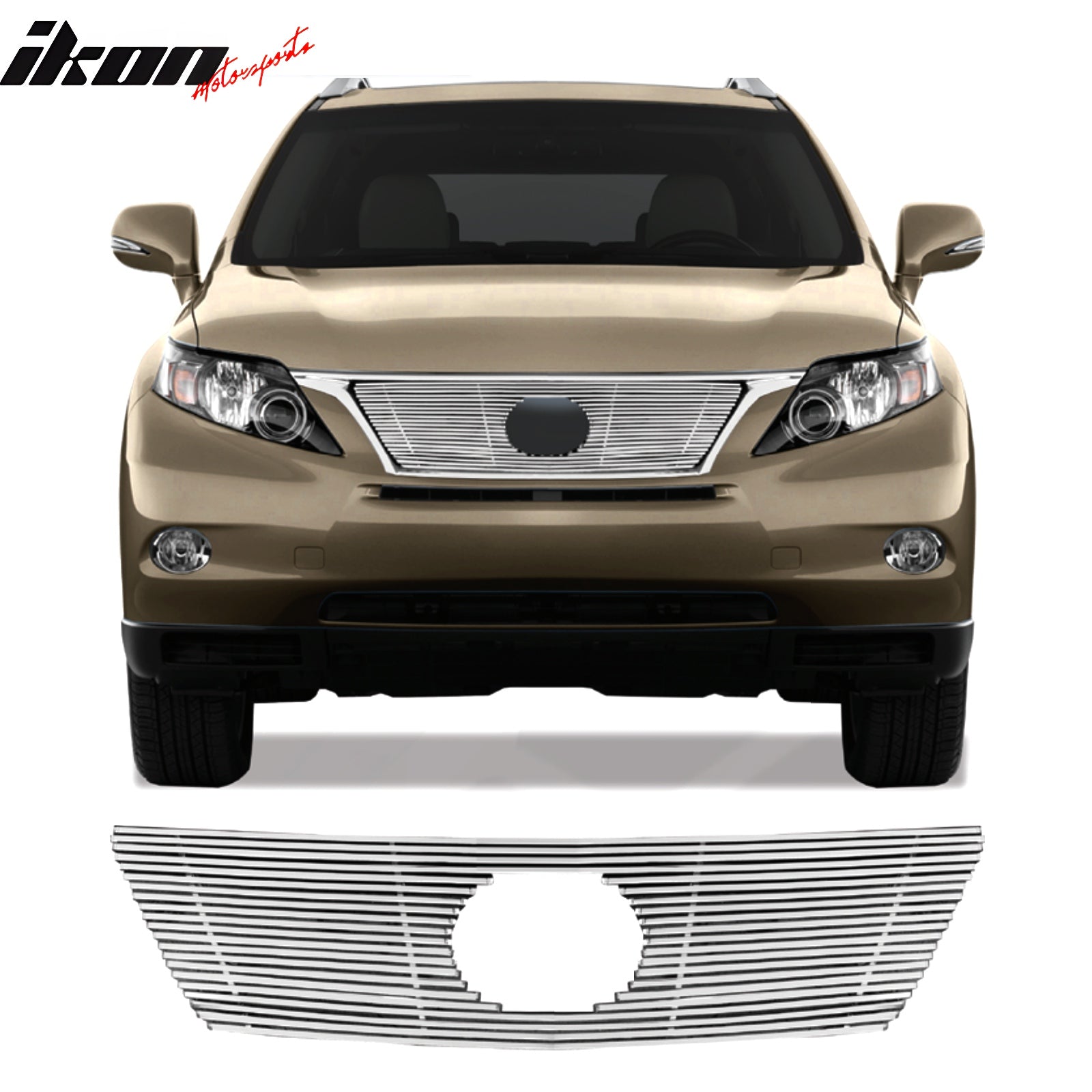 Fits 10-12 Lexus RX450H Hybrid Billet Chrome Front Insert Grille ...