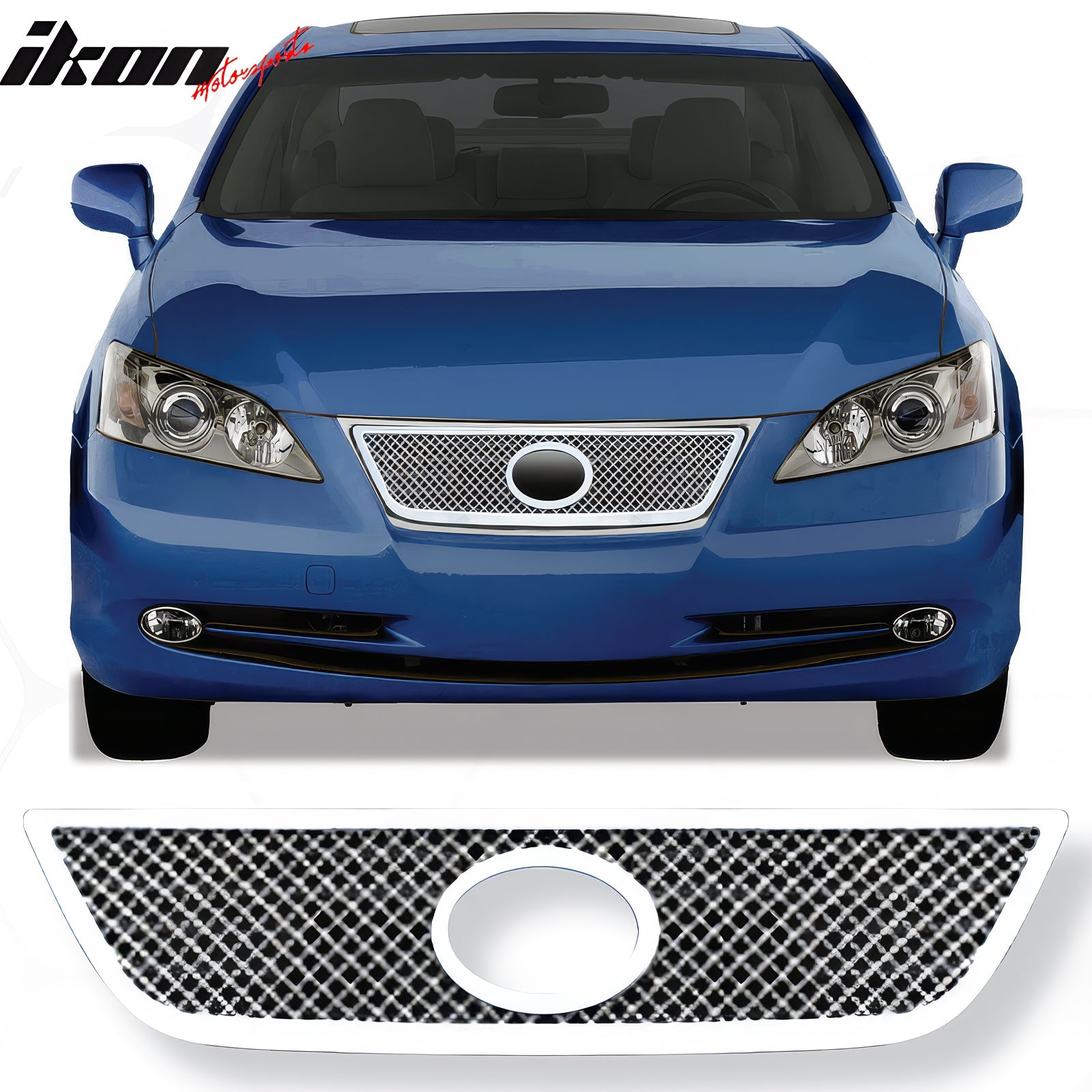 Fits 07-09 Lexus ES350 Mesh Style Chrome Front Insert Grille Stainless ...