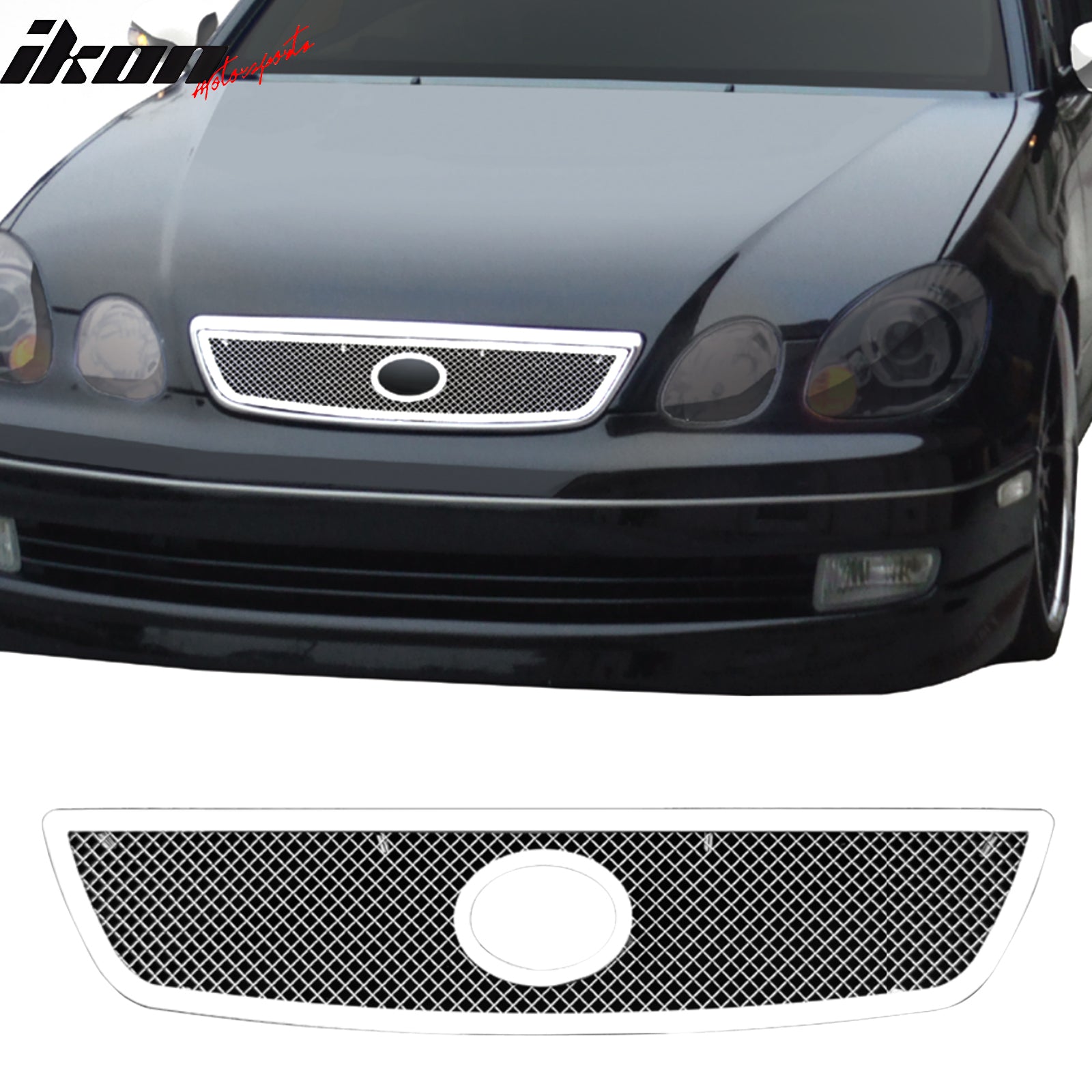 IKON MOTORSPORTS Front Upper Insert Grille, Compatible with 1998-2000 ...