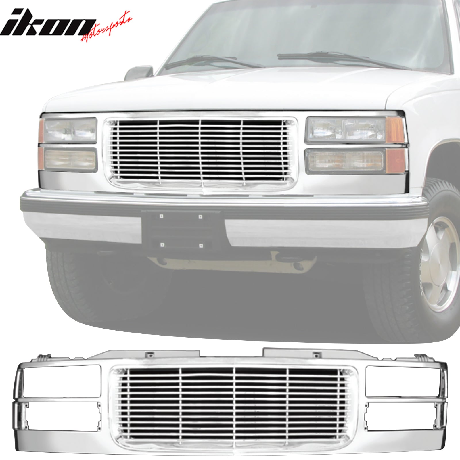 IKON MOTORSPORTS Front Upper Grille, Compatible with 1994-2001 GMC ...