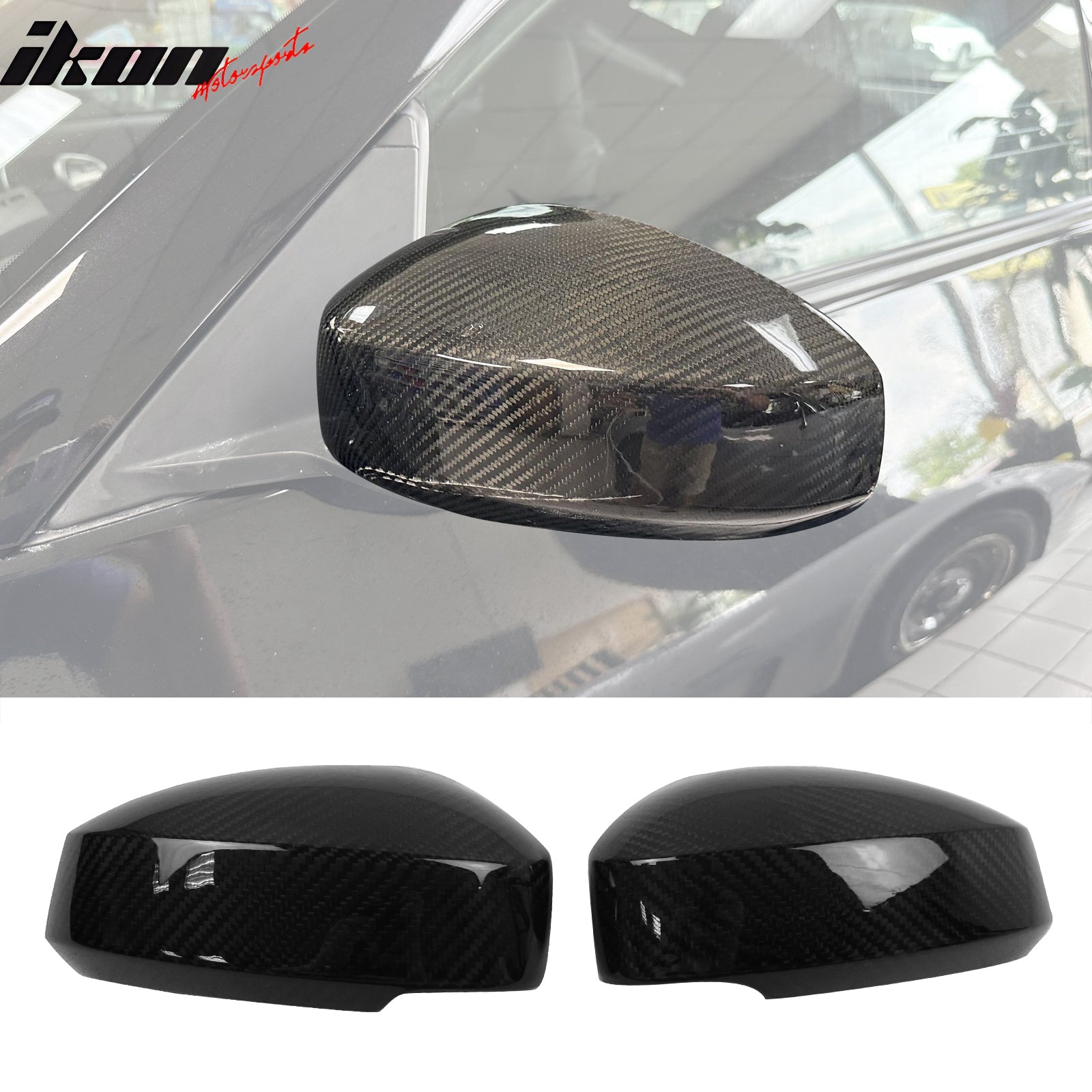 IKON MOTORSPRTS, Mirror Cover Compatible With 2003-2009 Nissan 350Z Z33 ...
