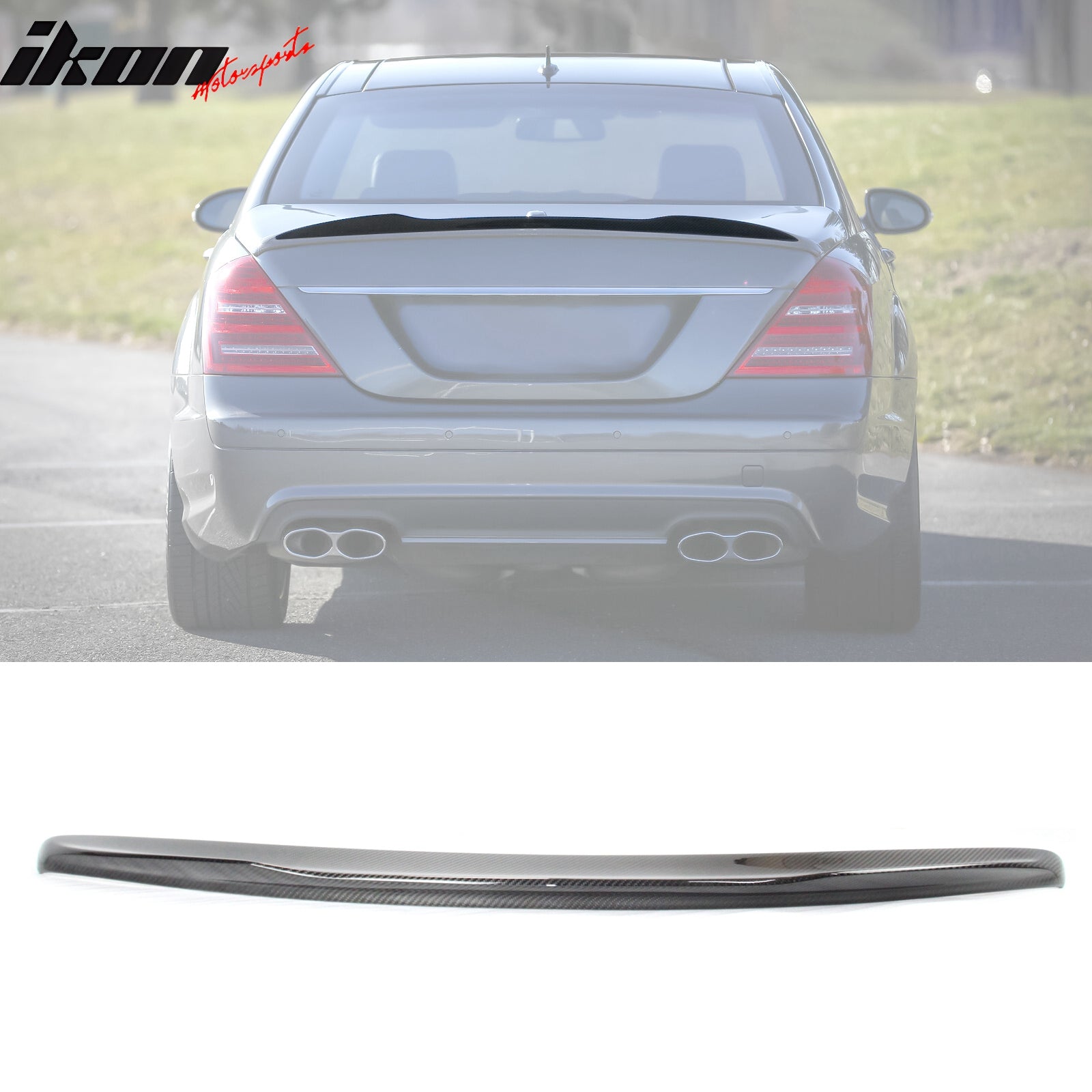 IKON MOTORSPRTS, Trunk Spoiler Compatible With 2007-2013 Mercedes-Benz ...