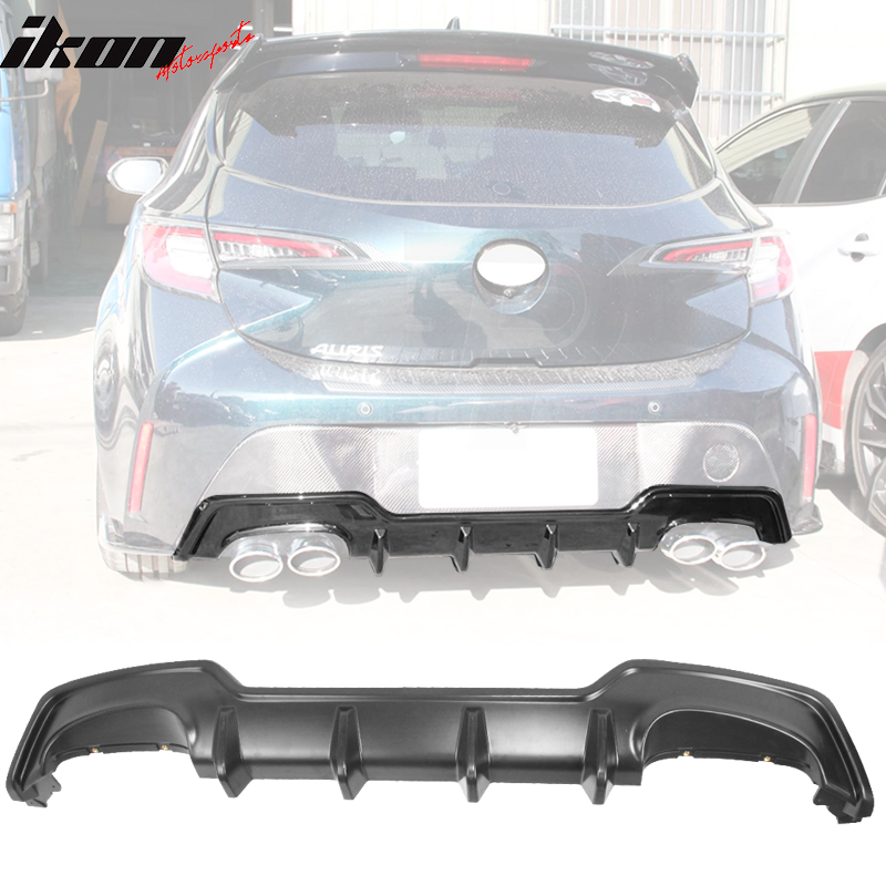 IKON MOTORSPORTS Rear Diffuser Compatible With 2019-2022 Toyota Corolla ...