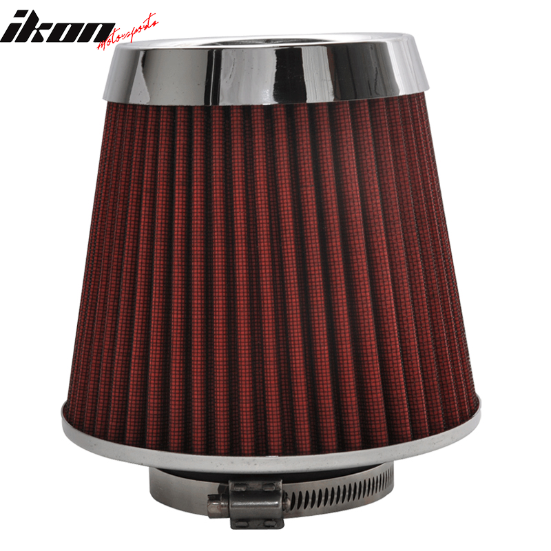 RED/CHROME MESH 3" INCH AIR FILTER INTAKE Compatible With HONDA MODELS ...
