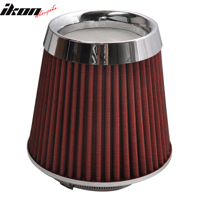 RED/CHROME MESH 3" INCH AIR FILTER INTAKE Compatible With HONDA MODELS ...