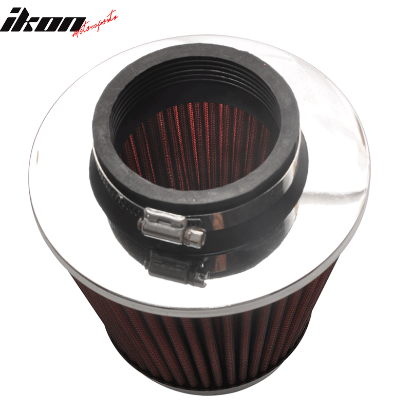 RED/CHROME MESH 3" INCH AIR FILTER INTAKE Compatible With HONDA MODELS ...