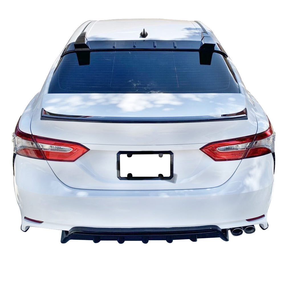 Roof Spoiler Compatible With 2018-2024 Toyota Camry, Matte Black Rear ...