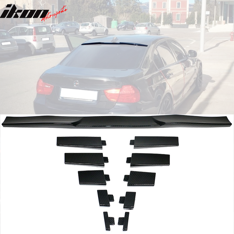 Trunk Spoiler Universal Fitment, Adjustable Carbon Fiber Print Roof ...
