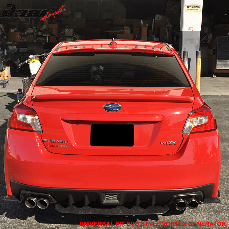 Universal Spoiler Vortex Generator Adhesive Shark Fin EVO Style 10Pcs ...