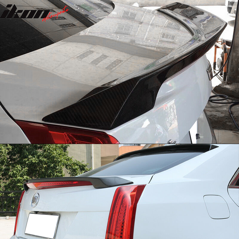 IKON MOTORSPORTS, Trunk Spoiler Compatible With 2016-2019 Cadillac ATS ...