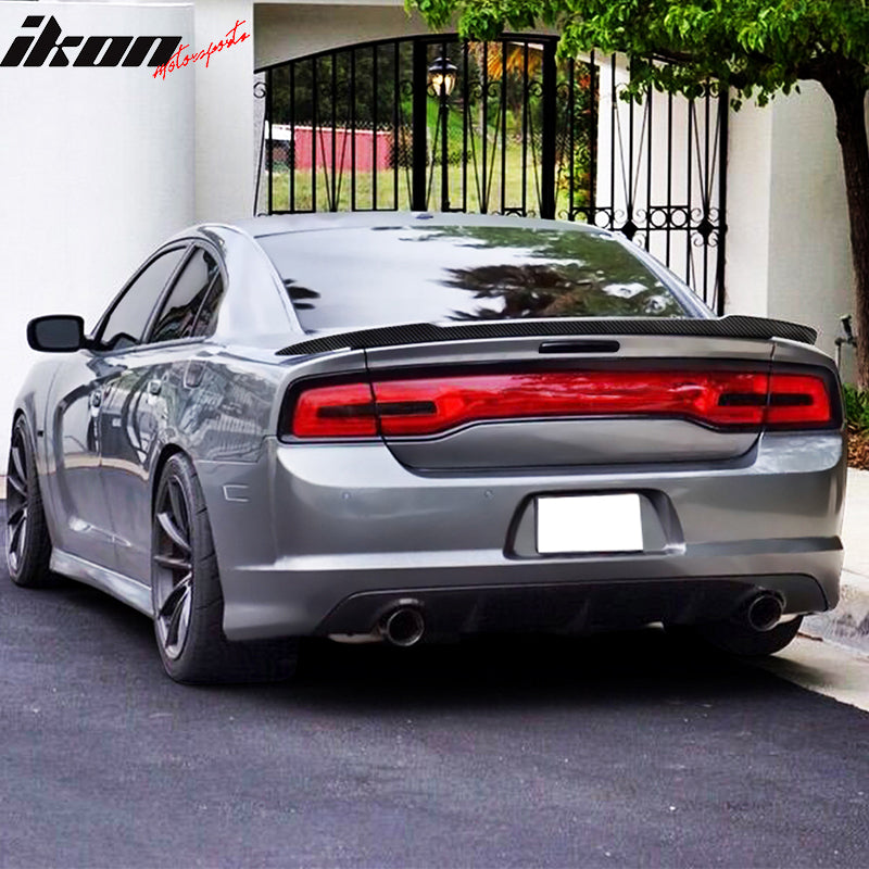 IKON MOTORSPORTS, Trunk Spoiler Compatible With 2011-2014 Dodge Charger ...