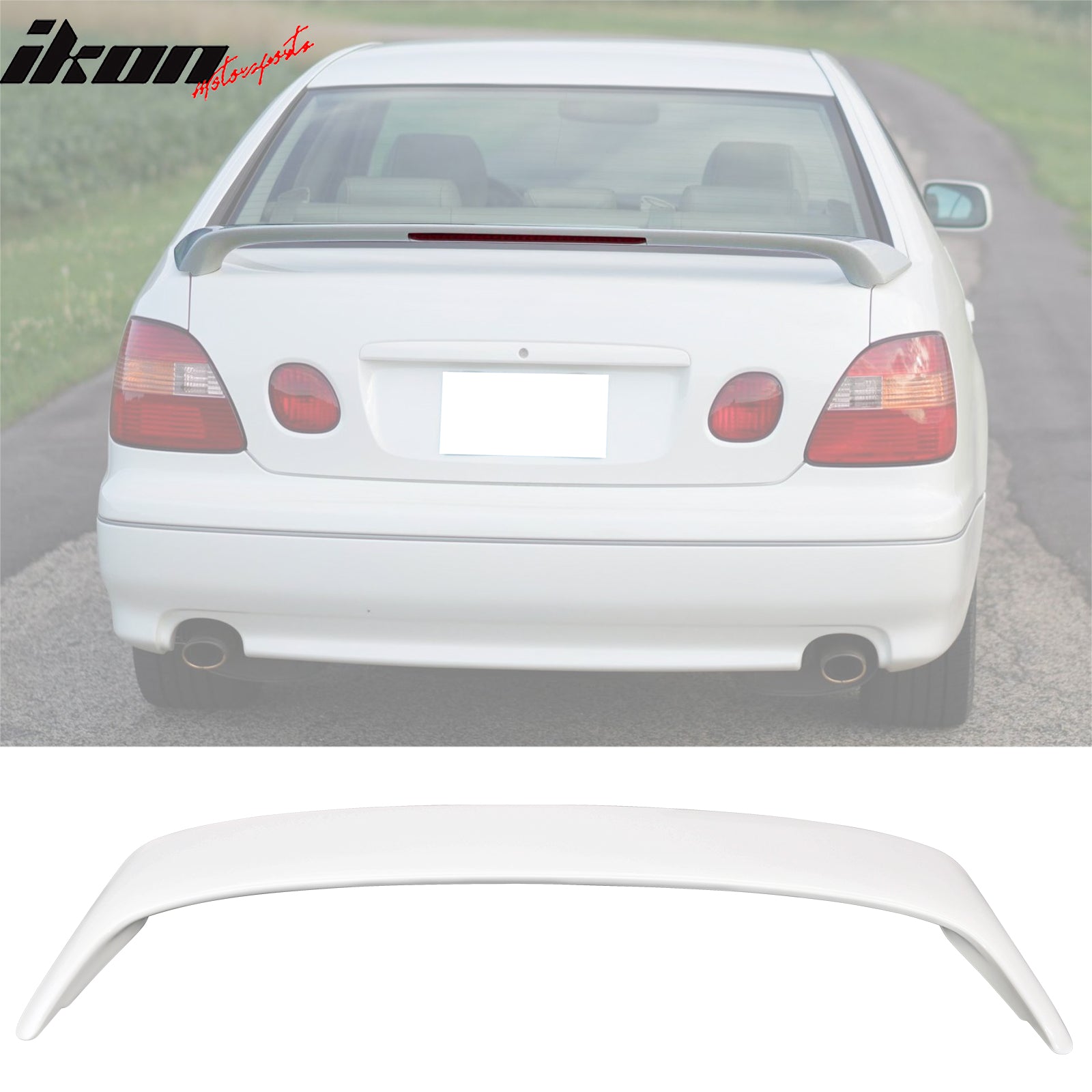 IKON MOTORSPORTS, Trunk Spoiler Compatible with 1998-2005 Lexus GS300 ...