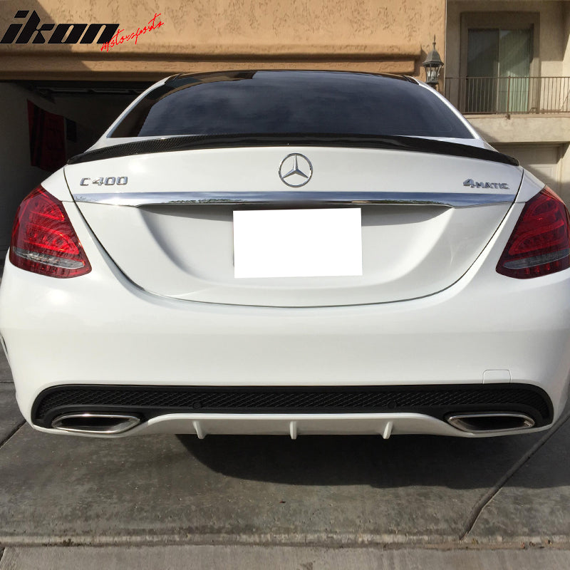 IKON MOTORSPORTS, Trunk Spoiler Compatible With 2015-2020 Mercedes-Benz ...