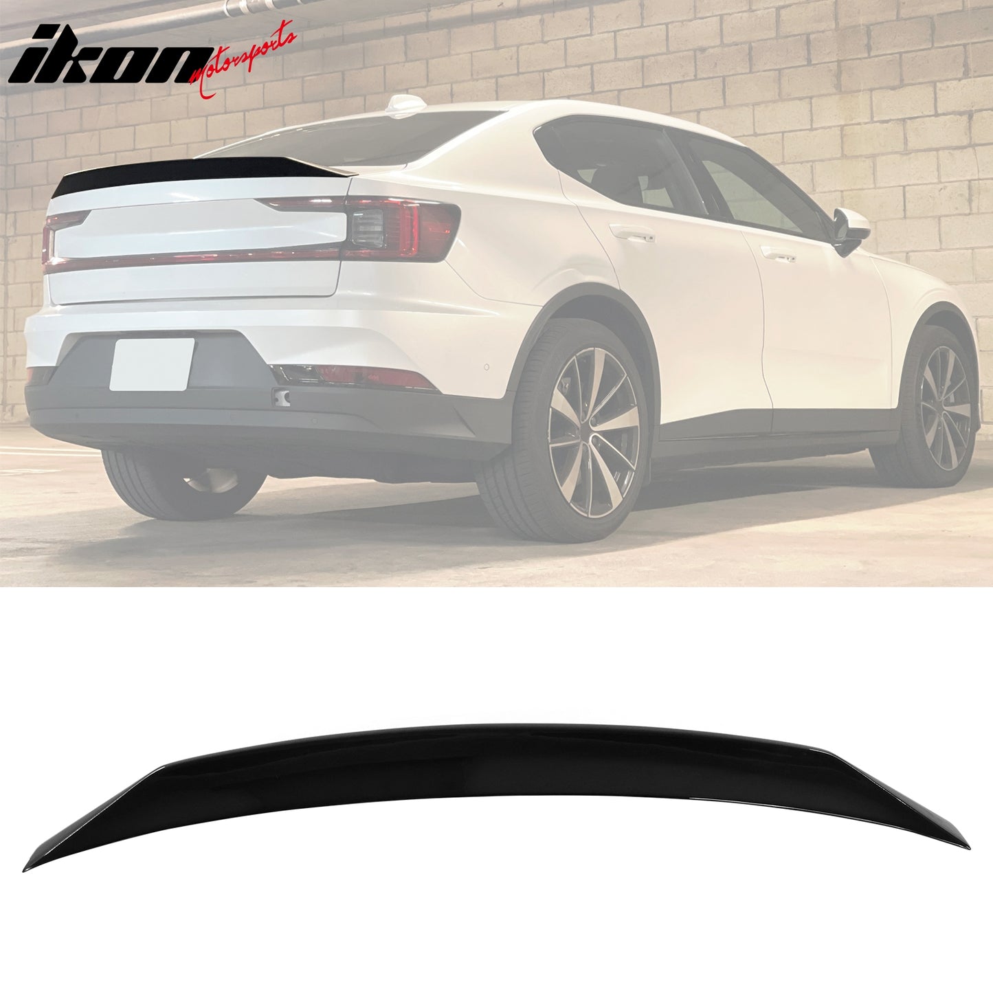 IKON MOTORSPRTS, Trunk Spoiler Compatible With 2021-2023 Polestar 2, X ...