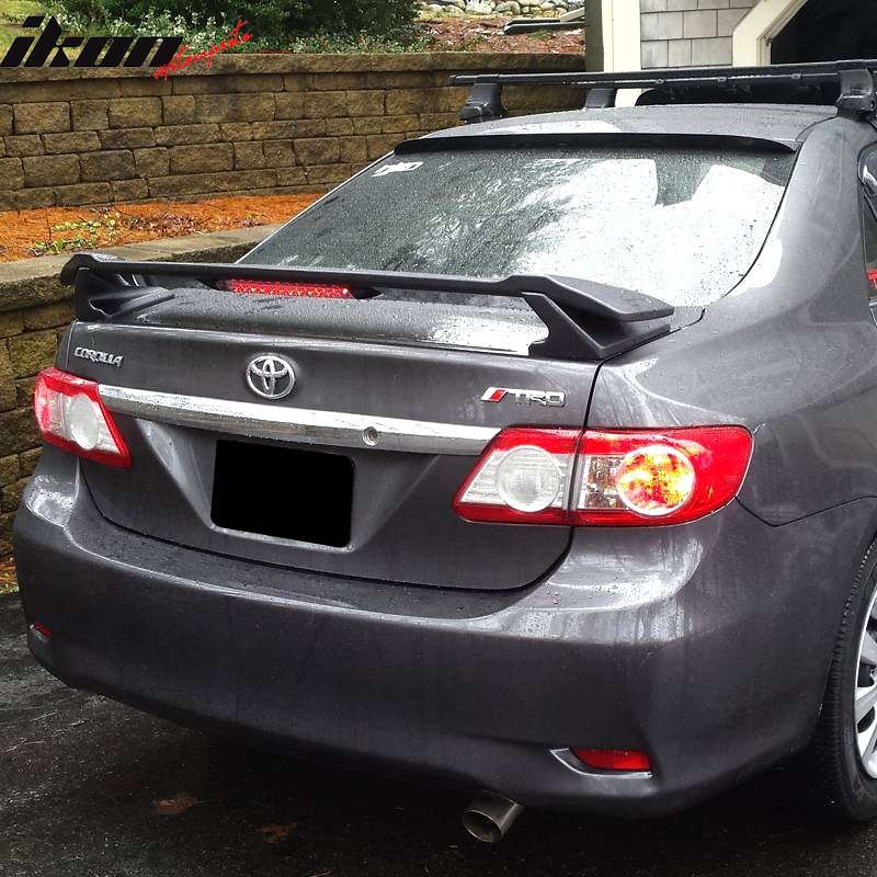 Compatible With 09-13 Corolla 4Dr Sedan Trunk Spoiler & 3rd Brake Light ...