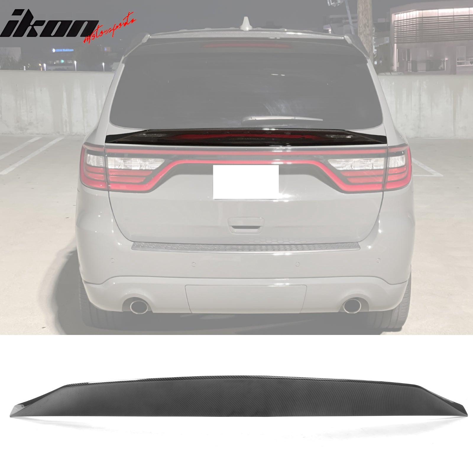 IKON MOTORSPORTS, Trunk Spoiler Compatible with 2014-2024 Dodge Durango ...