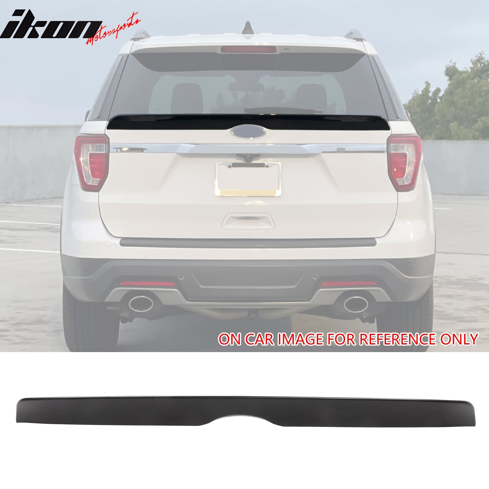 IKON MOTORSPORTS, Trunk Middle Spoiler Compatible with 2016-2019 Ford ...