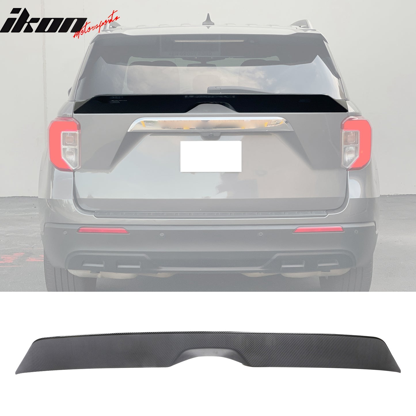 IKON MOTORSPORTS, Trunk Spoiler Compatible with 2020-2024 Ford Explorer ...