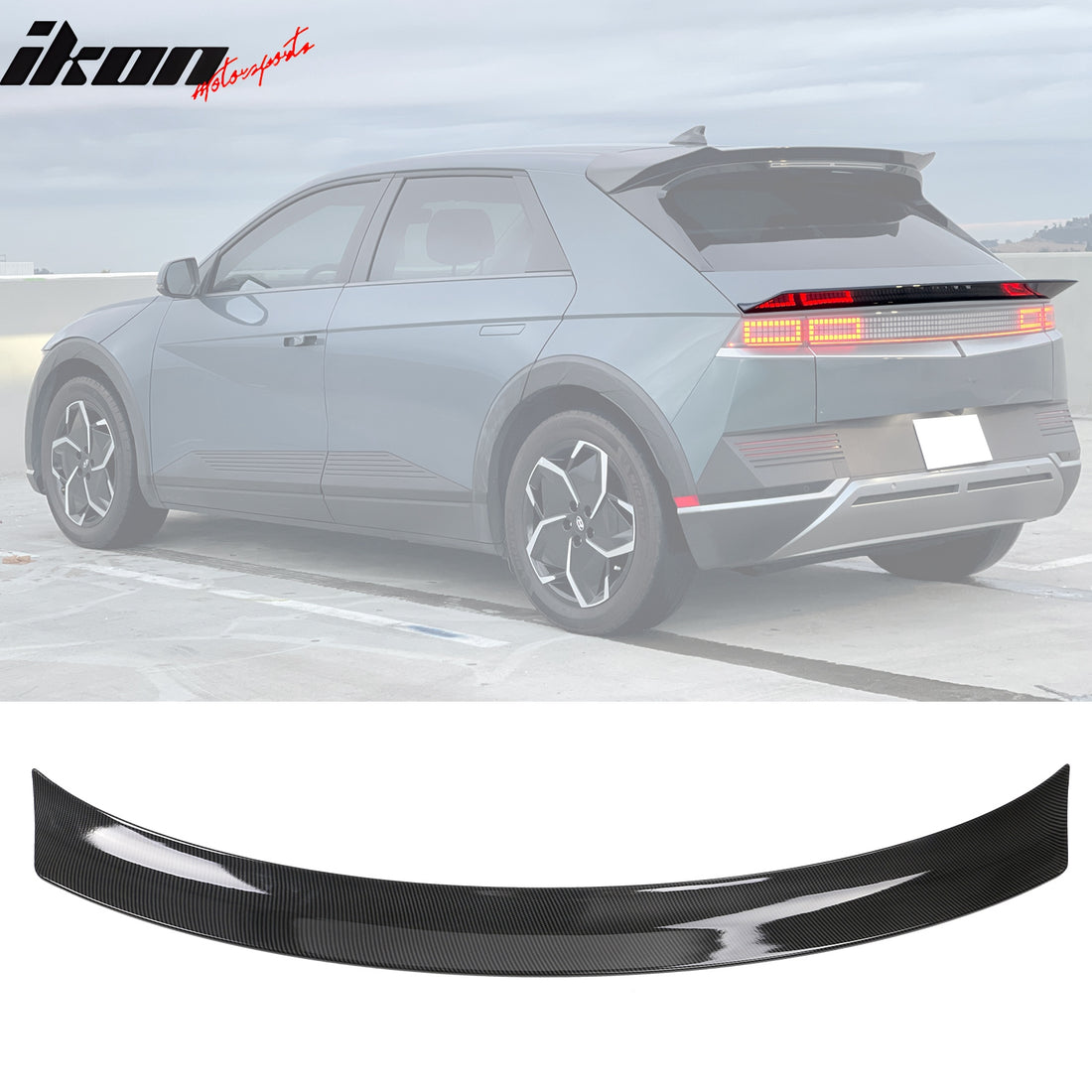 IKON MOTORSPORTS, Trunk Spoiler Compatible with 2022-2024 Hyundai Ioniq ...