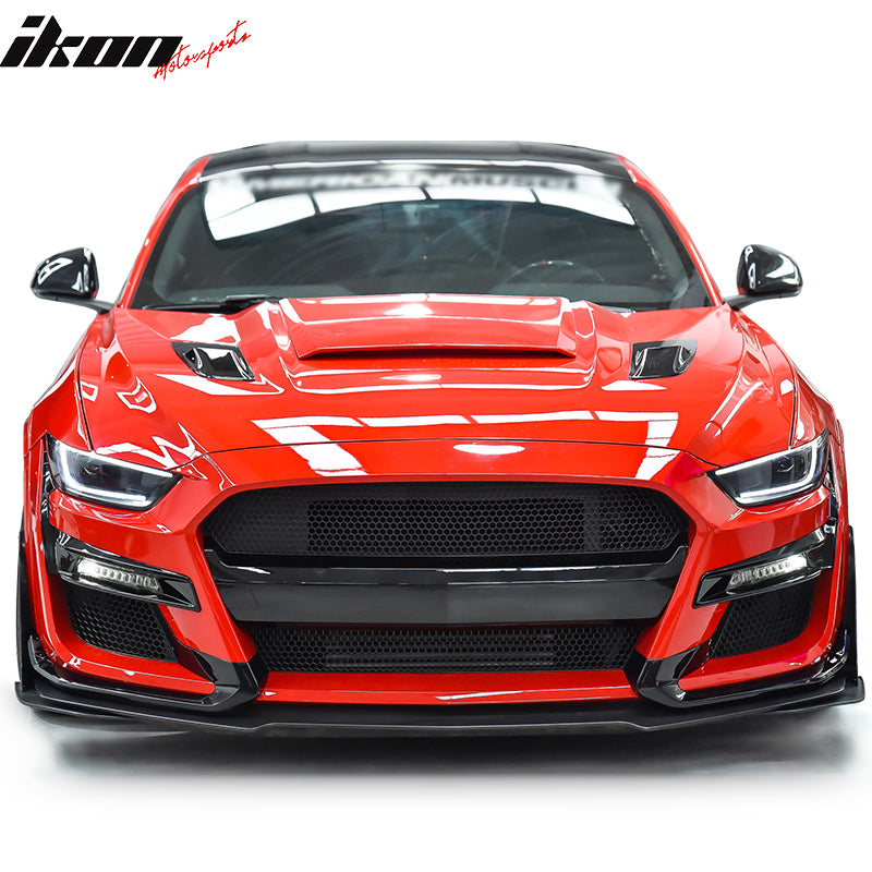 Shop the Best Ford Mustang GT500 Style Front Bumper Cover Lip with LED ...