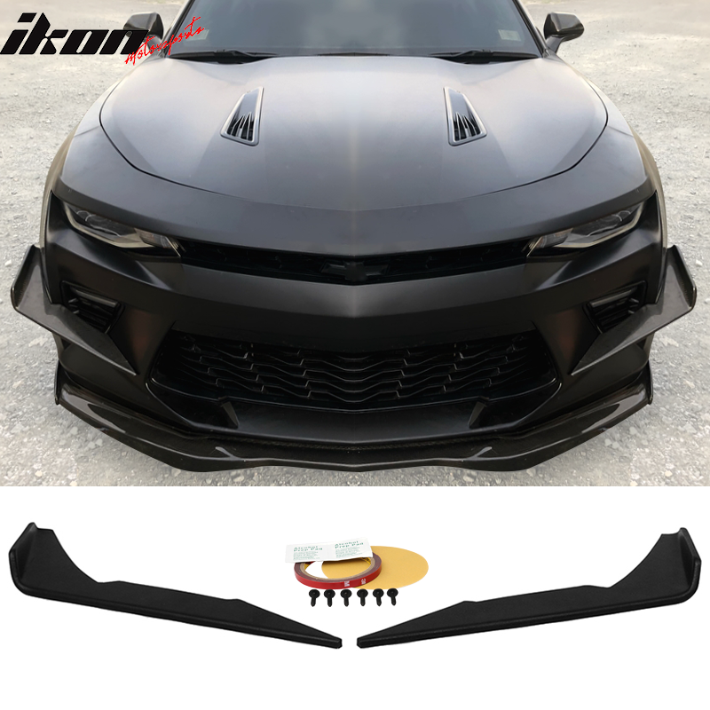 Buy Best Chevy Camaro SS Textured Black Front Bumper Canards 2PC Online ...