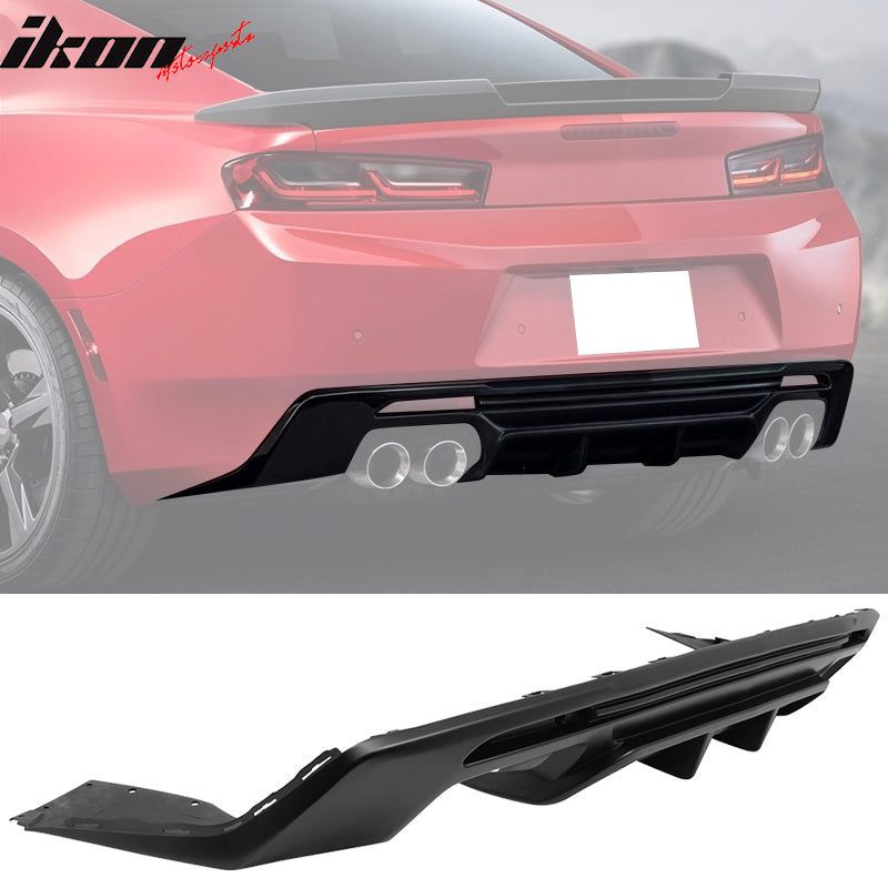 IKON MOTORSPORTS, Rear Diffuser Compatible With 2016-2023 Camaro ...