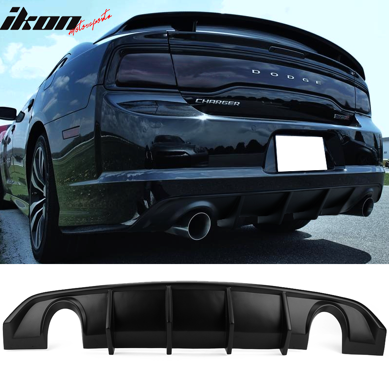 IKON MOTORSPORTS, Rear Diffuser w/ Reflective Tape Compatible With 2012 ...