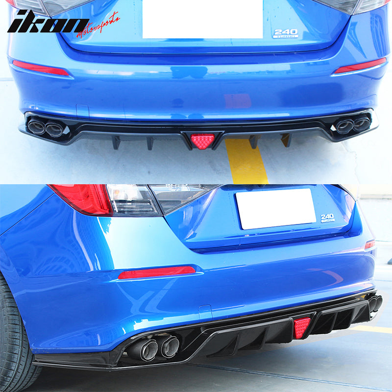 IKON MOTORSPORTS, Rear Diffuser Compatible With 2022 Honda Civic 11th ...