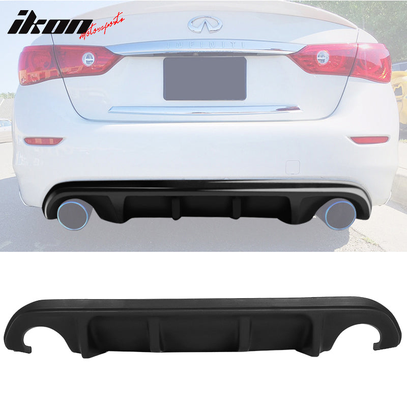 Rear Bumper Lip Diffuser Compatible with 2014-2017 Infiniti Q50, ABS ...