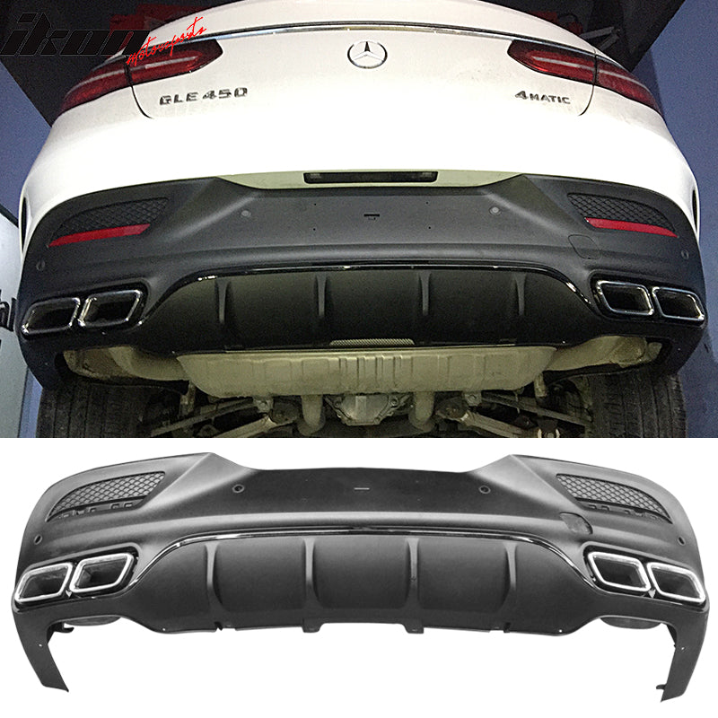 Rear Diffuser Compatible With 2016-2019 Mercedes Benz GLE-Class Coupe ...