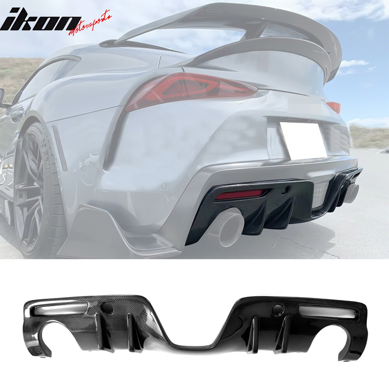 IKON MOTORSPORTS Rear Diffuser, Compatible with 2020-2024 Toyota GR ...